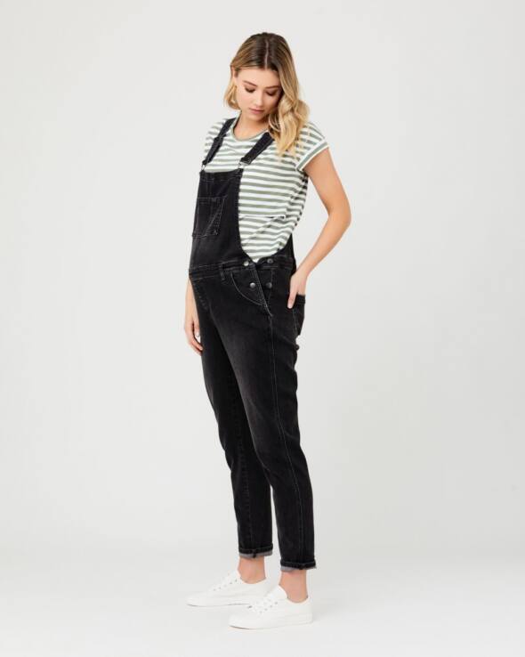 Denim Maternity Overalls – Black | 3 Bears